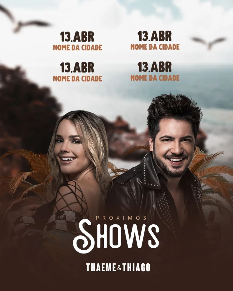 Flyer Evento | Agenda de Próximos Shows ... | Design para Músicos