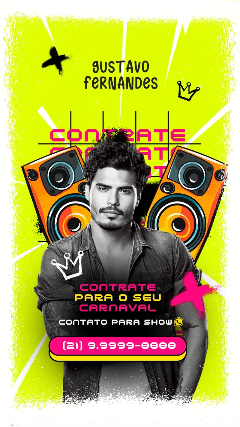Cartaz de evento | Carnaval | Shows para... | Design para Músicos
